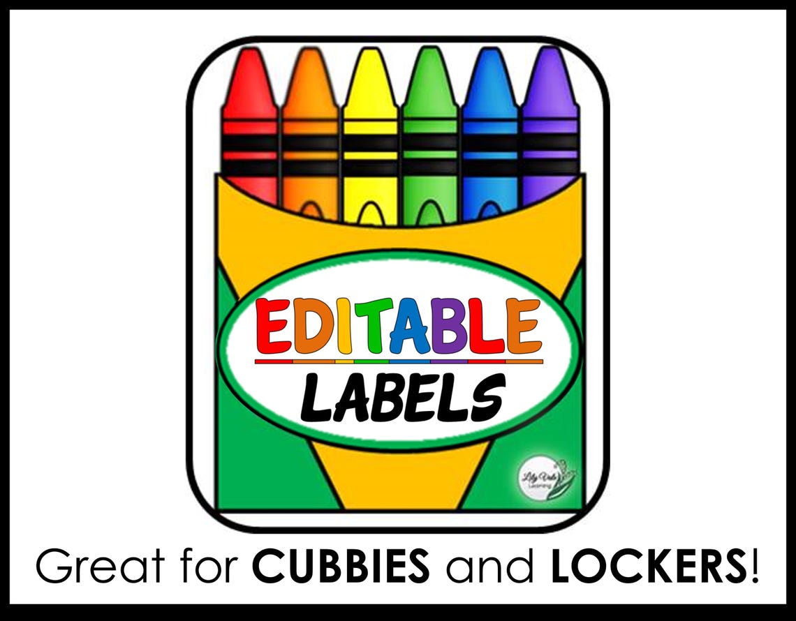 Kids Name Labels, Classroom Labels, EDITABLE School Labels, School Name ...