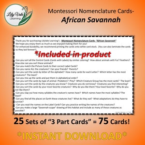 Printable Flashcards, Montessori Flashcards, AFRICAN ANIMALS PRINTABLE ...