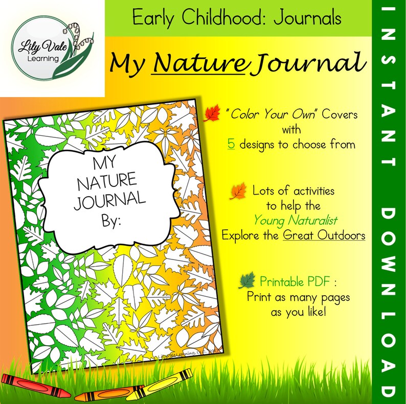 PRINTABLE Nature Journal, Nature Journal for Kids, Scavenger Hunt ...
