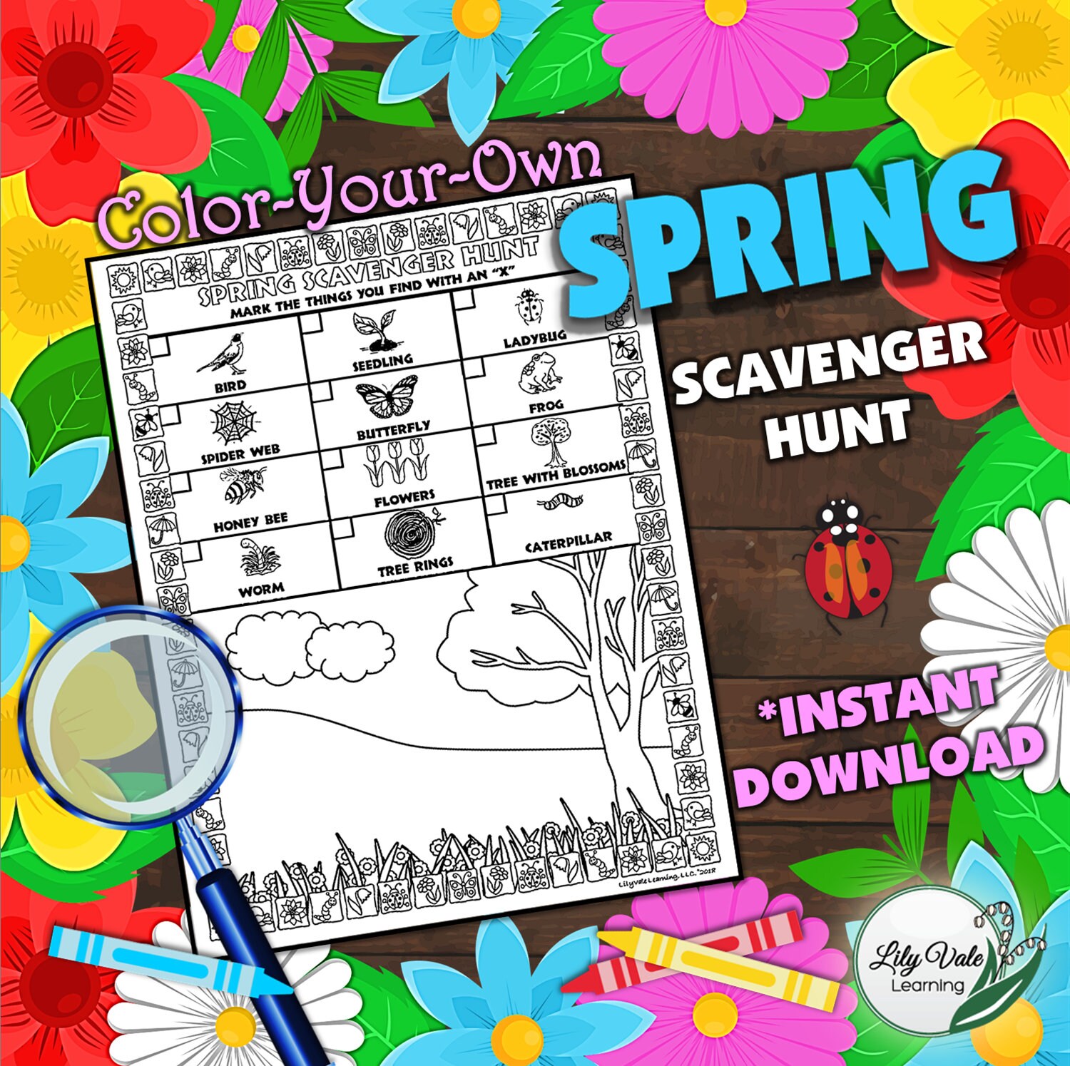 Scavenger Hunt SPRING Scavenger Hunt Nature Activity | Etsy