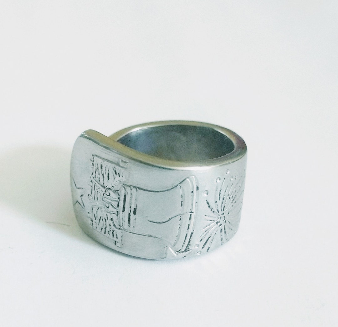 Let Freedom Ring, Stainless Steel Spoon Ring, Liberty Bell Patriot Ring ...