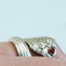 Silverplate Spoon Ring With Ruby Red Crystal Vintage Spoon - Etsy