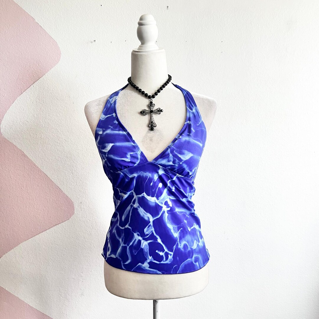 Vintage Y2K 90s Tankini Swim Top 2000s Vacation Festival Rave Medium - Etsy