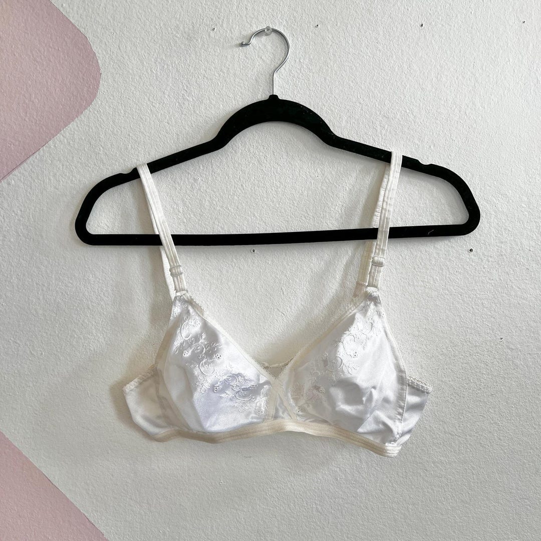 Vintage 70s Lovable White Embroidered Lace Bra Classic Lingerie 36B - Etsy