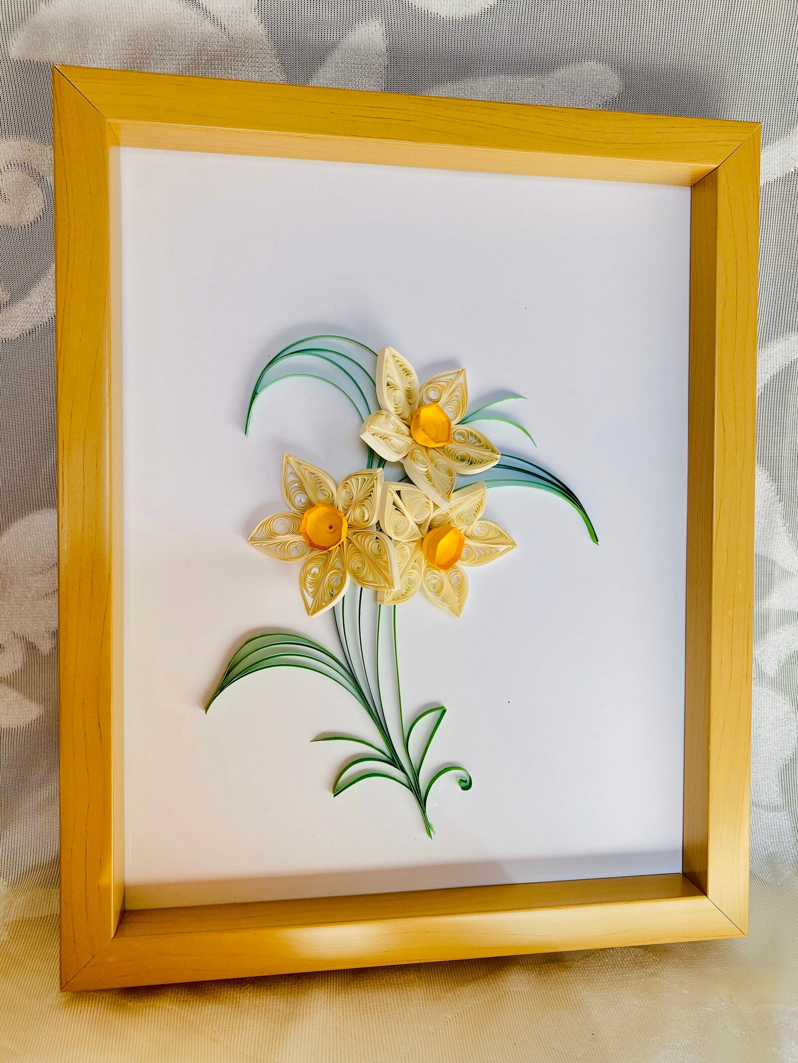 Framed Quilling Daffodils Bouquet Wall Art Mother's Day - Etsy