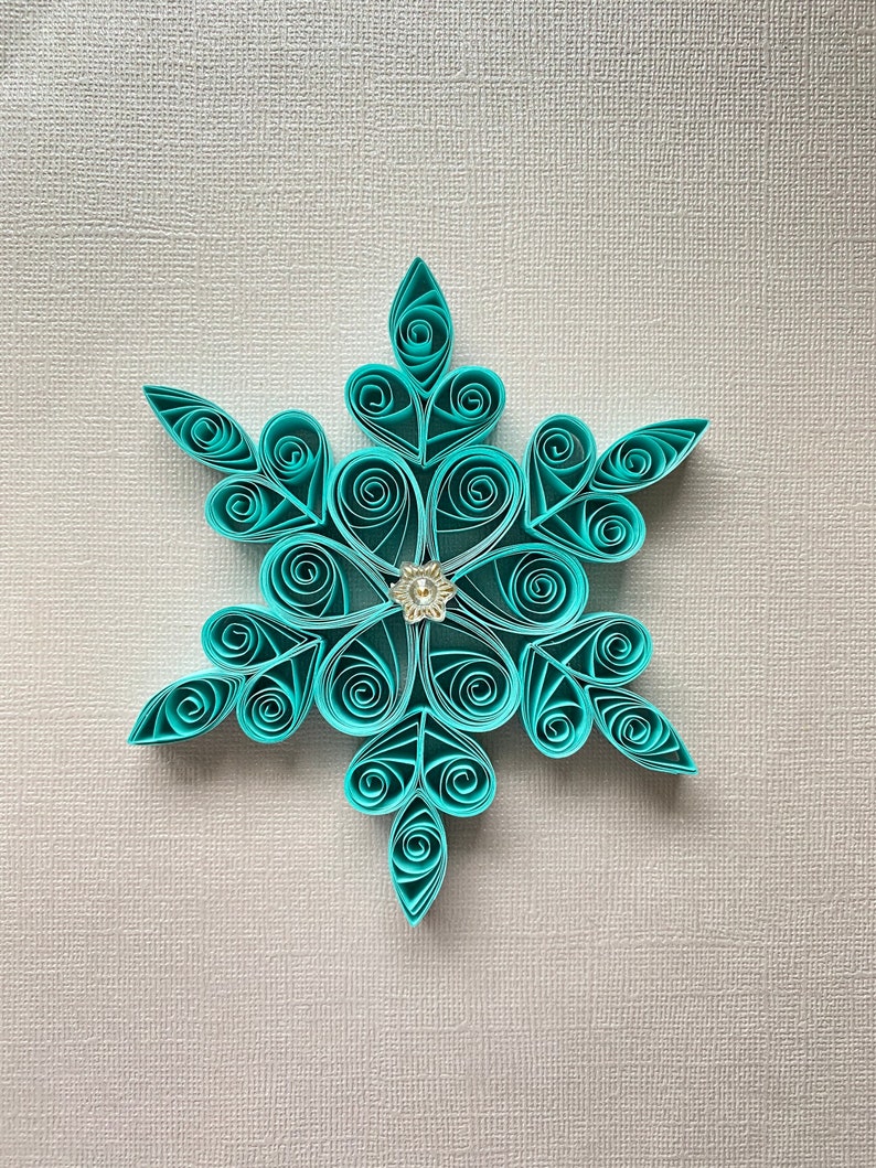 Turquoise Snowflake Ornaments Christmas Tree Decorations - Etsy