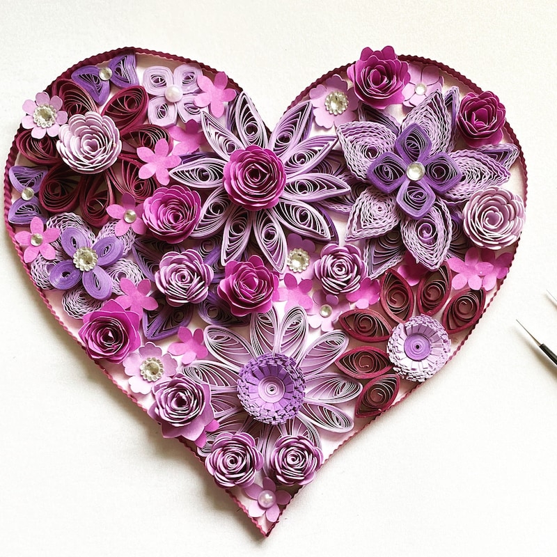 Quilled Heart - Etsy