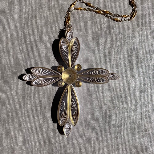 Quilled Paper Art Cross Ornament Christmas Ornament - Etsy Israel