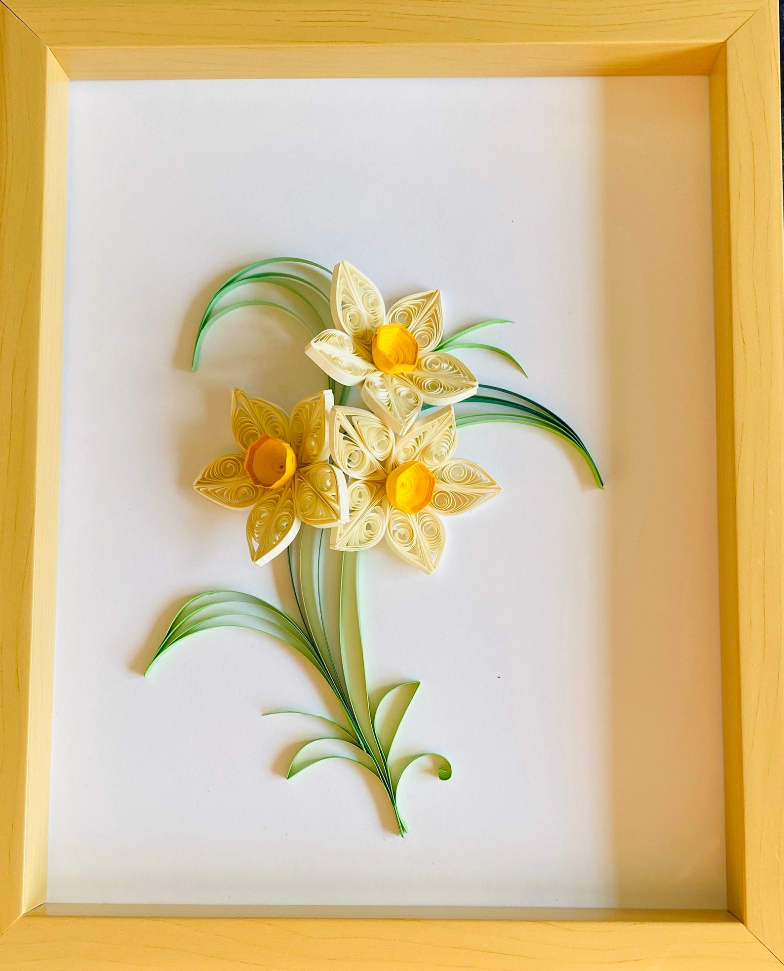 Framed Quilling Daffodils Bouquet Wall Art Mother's Day - Etsy