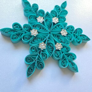 Turquoise Snowflake Ornaments, Christmas Tree Decorations, Paper ...