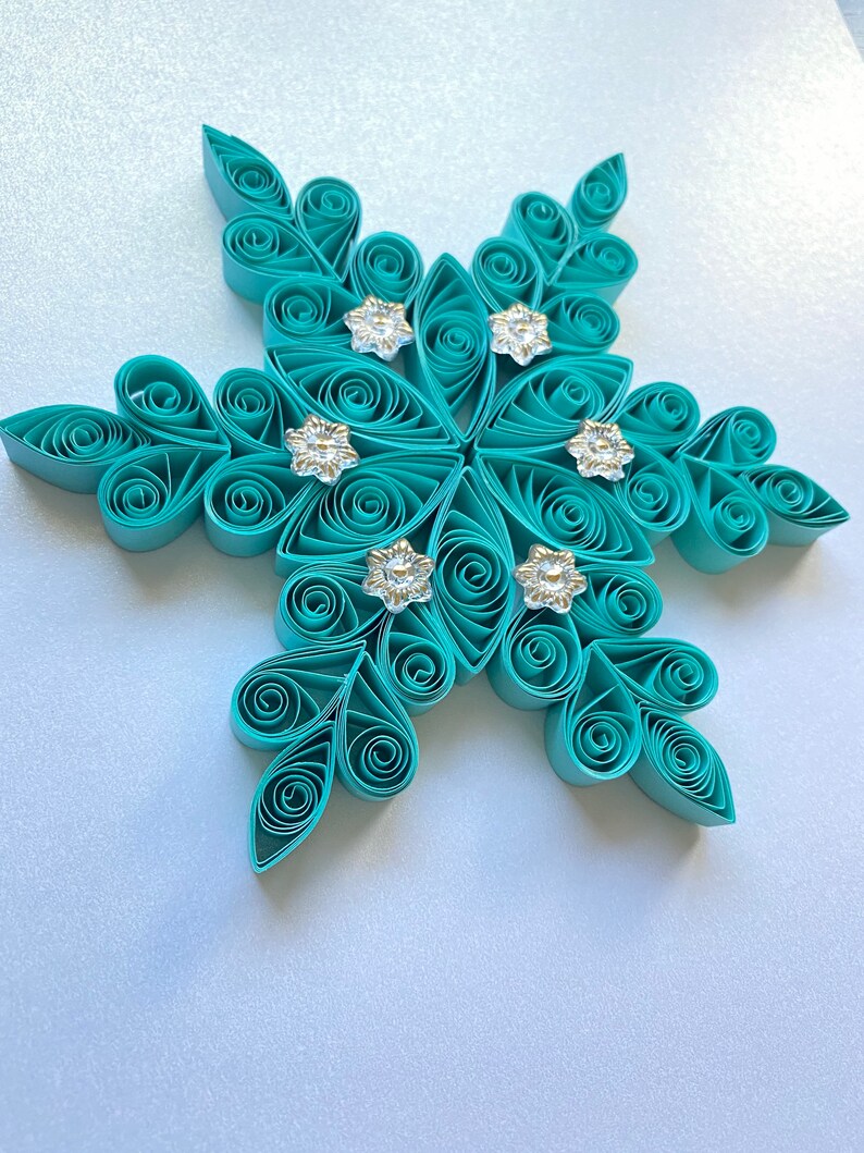 Turquoise Snowflake Ornaments Christmas Tree Decorations - Etsy