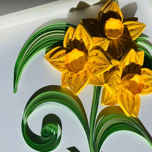 Framed Quilling Daffodils Wall Art: 3D Floral Bouquet - Etsy
