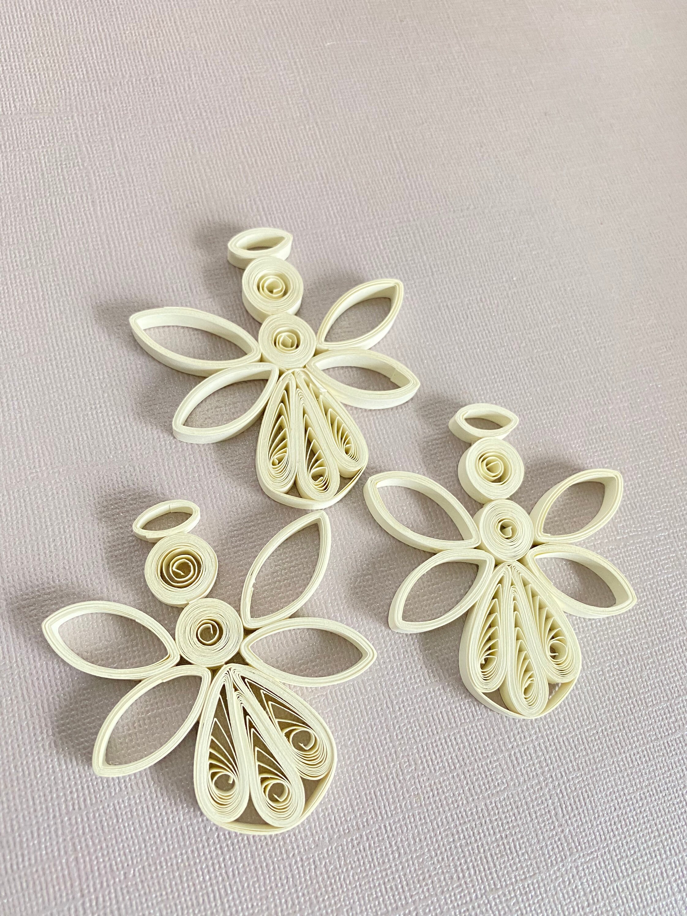 Angel Ornaments Quilling Christmas Tree , Paper Quilled White Angel ...