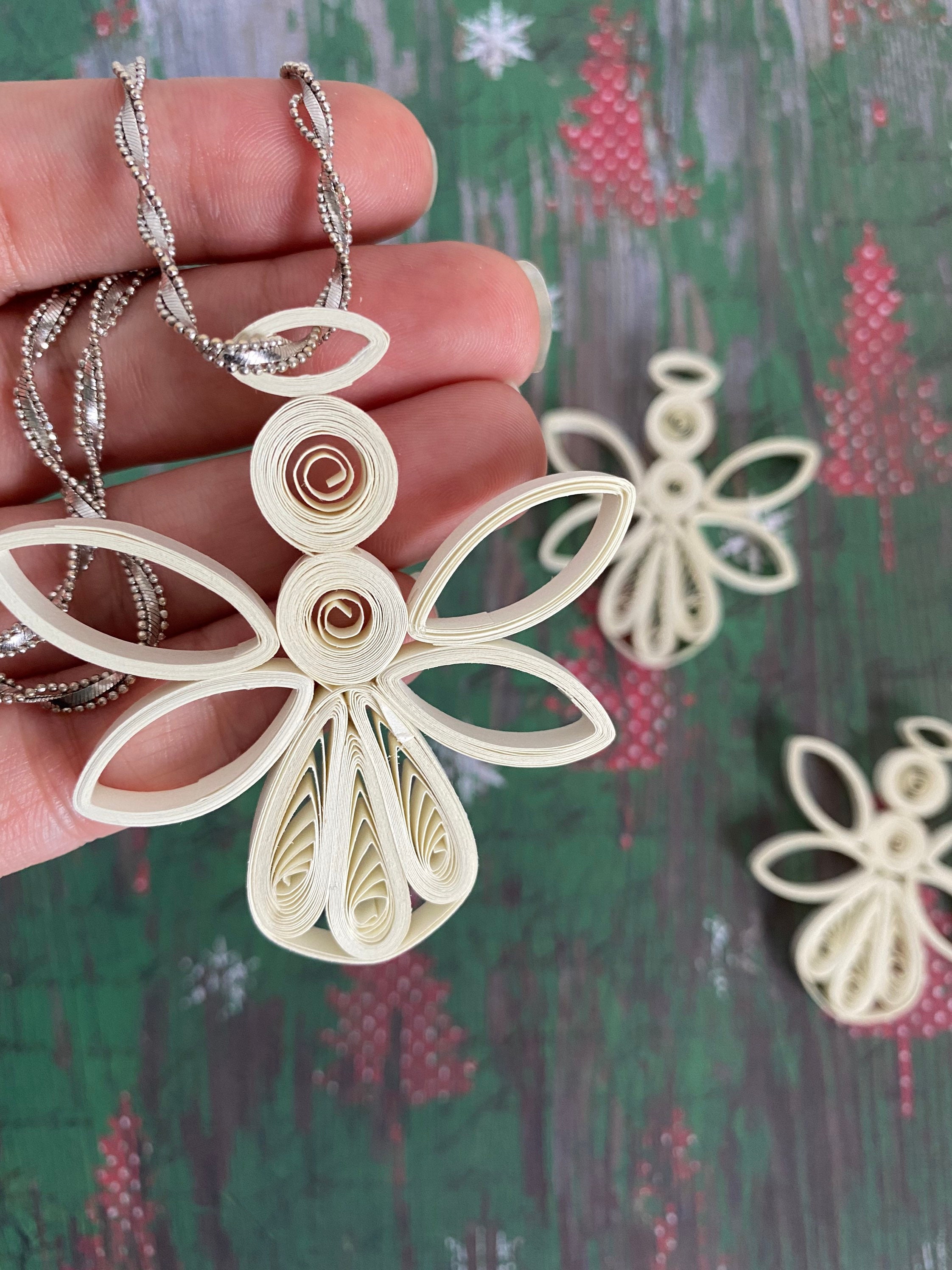Angel Ornaments Quilling Christmas Tree Paper Quilled White - Etsy