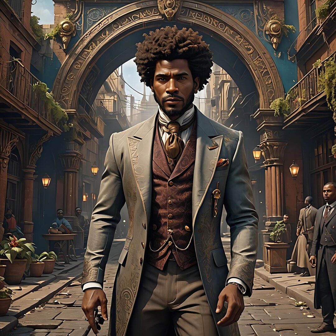 Caleb-digital Download, AI Art, Printable Wall Art, Neo Victorian ...