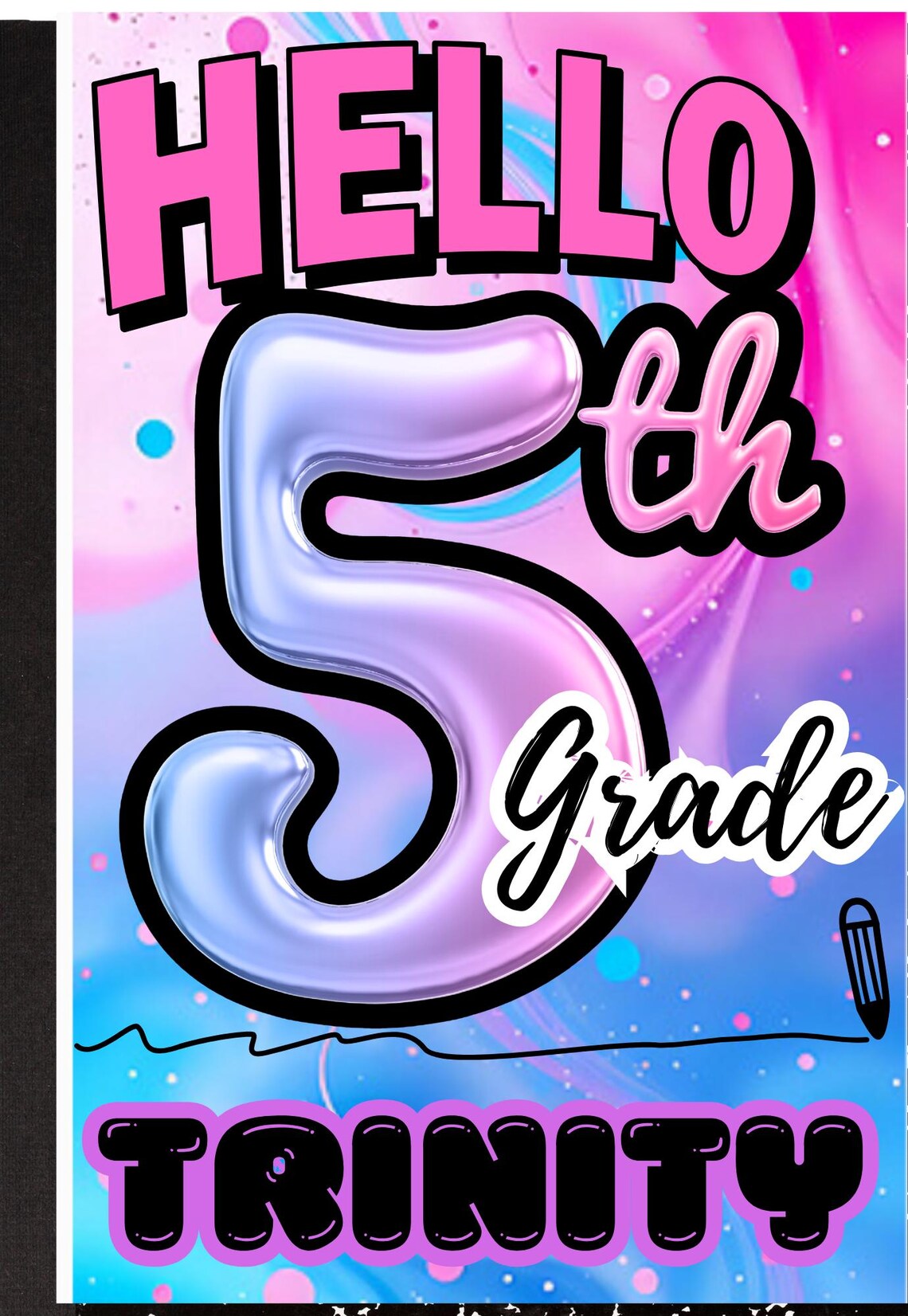 Custom Personalized Composition Notebook PNG (front and Back Design) - Etsy