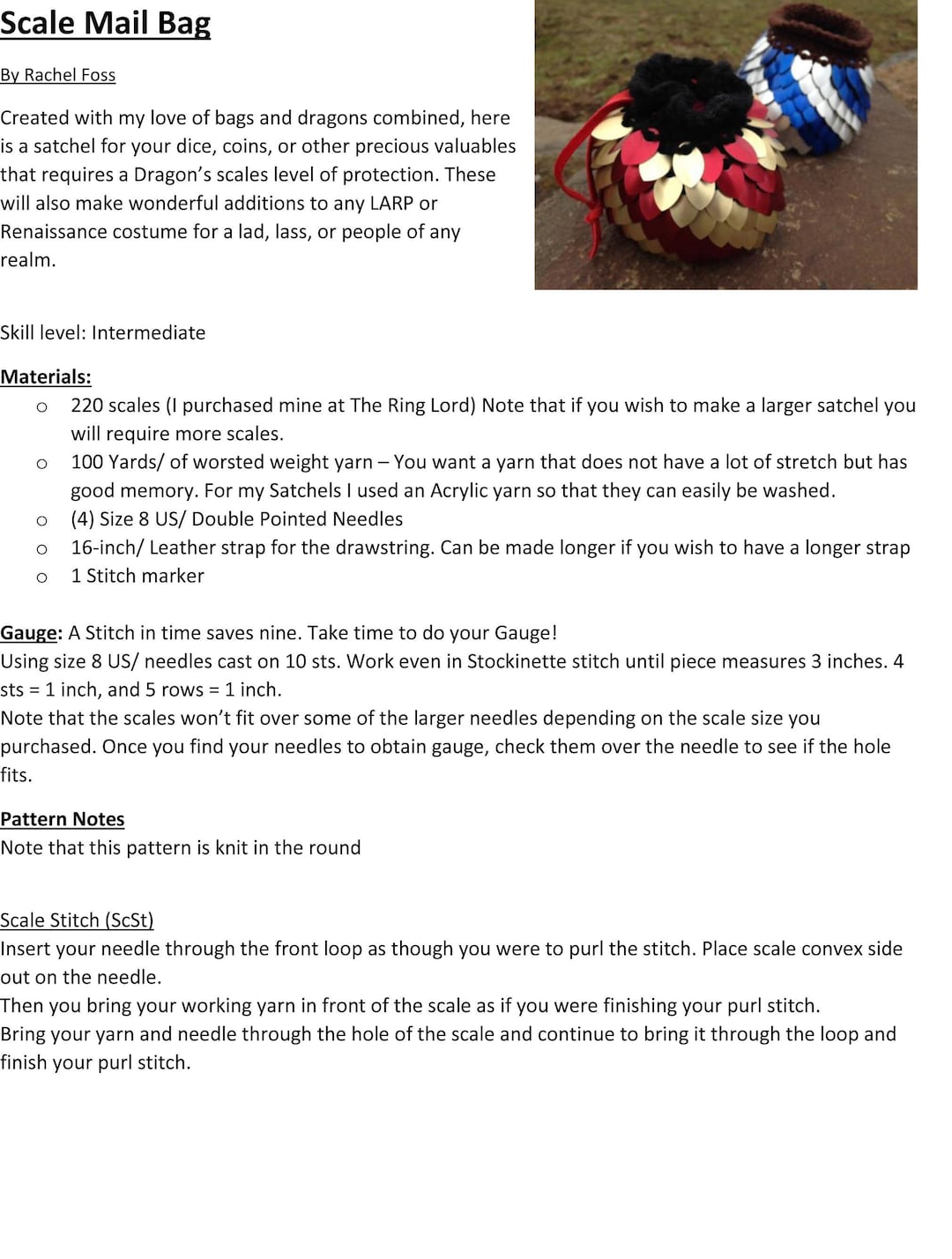 Scale Maile Satchel Pattern - Etsy