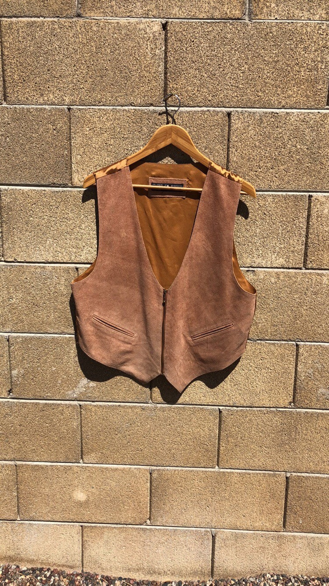 Vintage Shell Genuine Leather Vest - Etsy Denmark