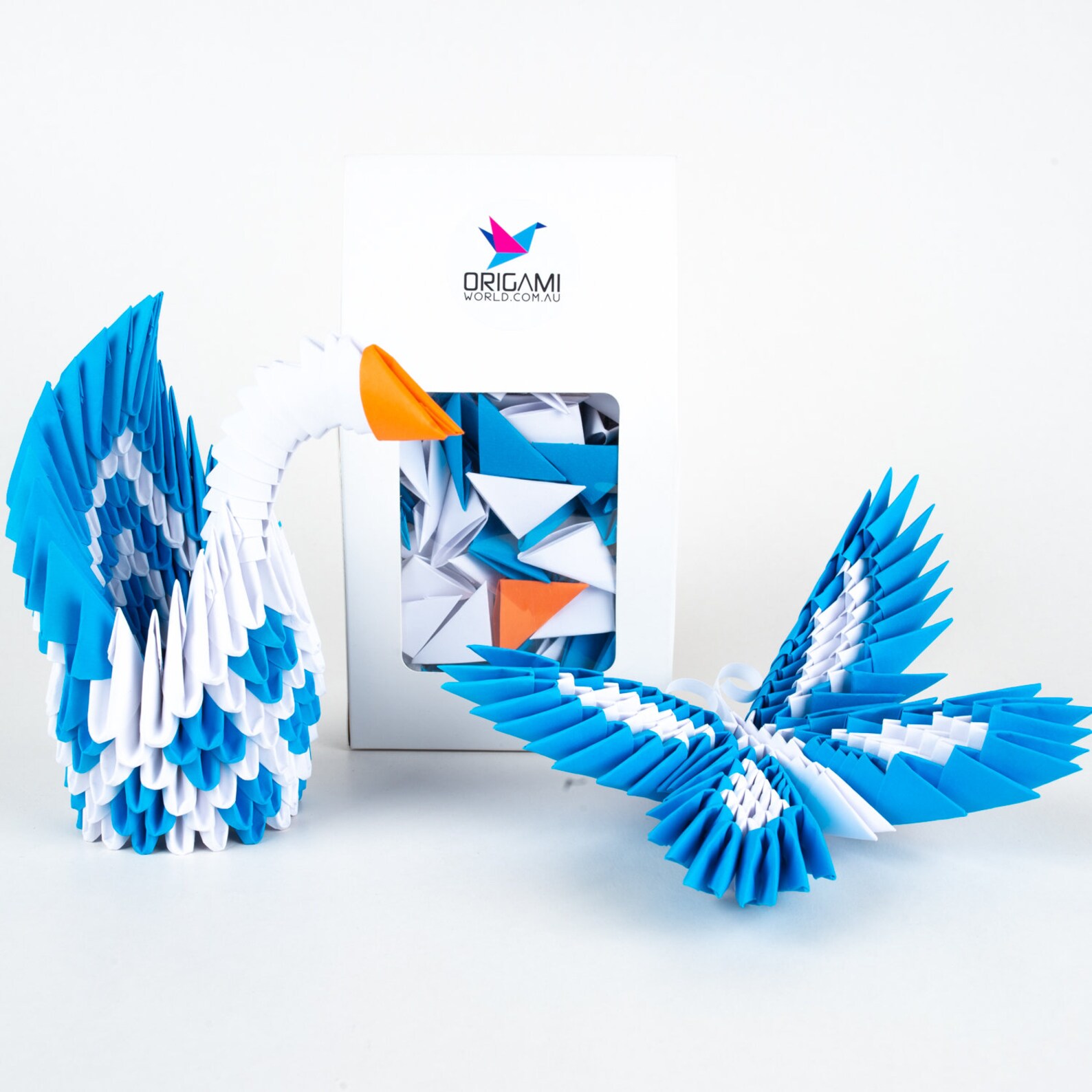 3D Origami Kit 2-in-1 Kit to Make a Swan or Butterfly Ready to Build ...