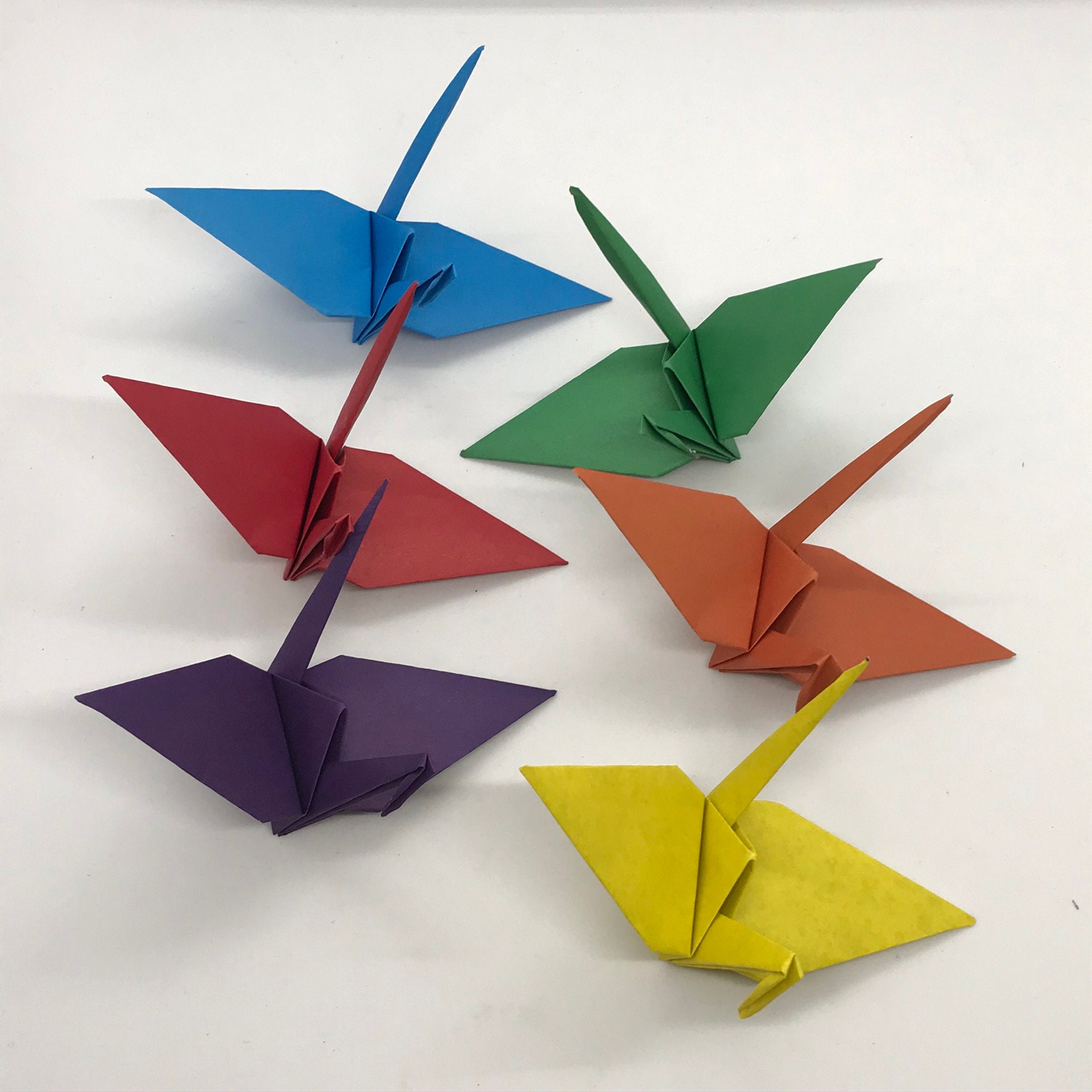 Origami Paper Crane Solid Colours - Etsy