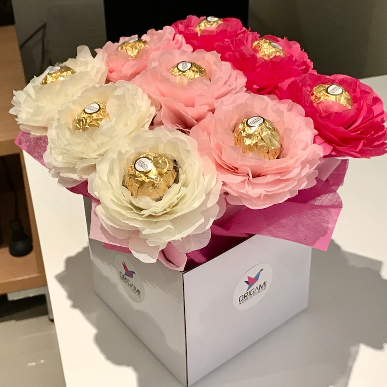 Chocolate Flower Box Delight - Ferrero Rocher Chocolates – Valentine's ...