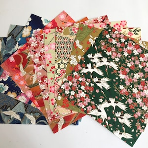 Japanese Yuzen Chiyogami Washi Paper - Assortment Bulk Pack Origami ...