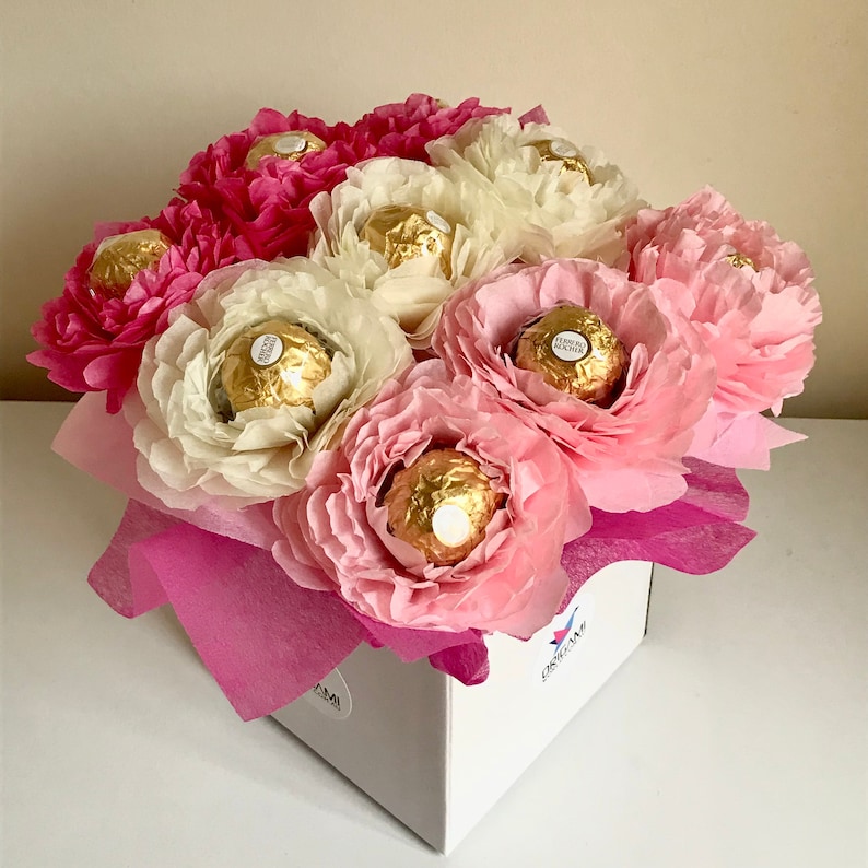 Chocolate Flower Box Delight - Ferrero Rocher Chocolates – Valentine's ...