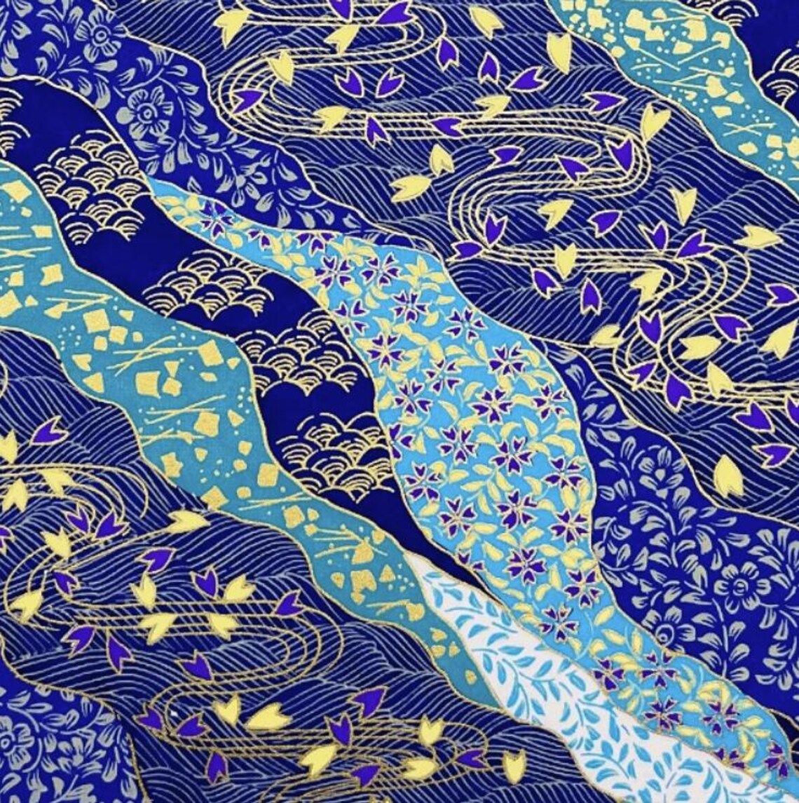 Japanese Yuzen Chiyogami Washi Paper Y1017 – Flowing River With ...