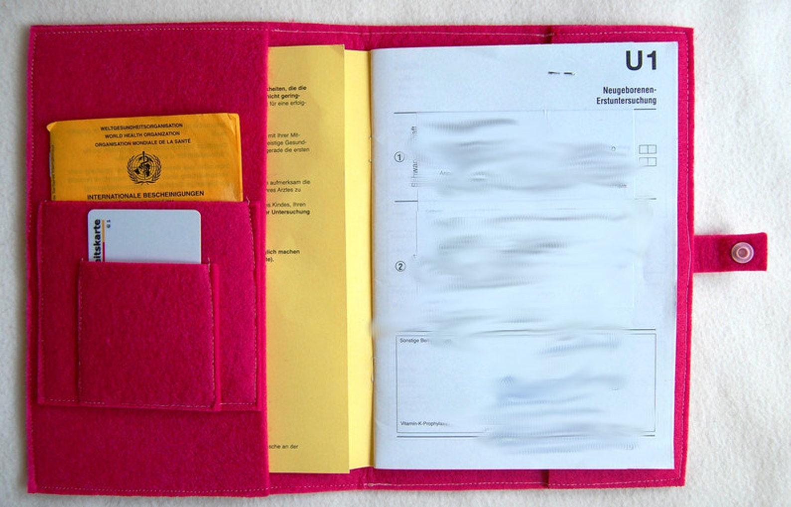 U-Heft Hülle mit Namen Teddy | Etsy