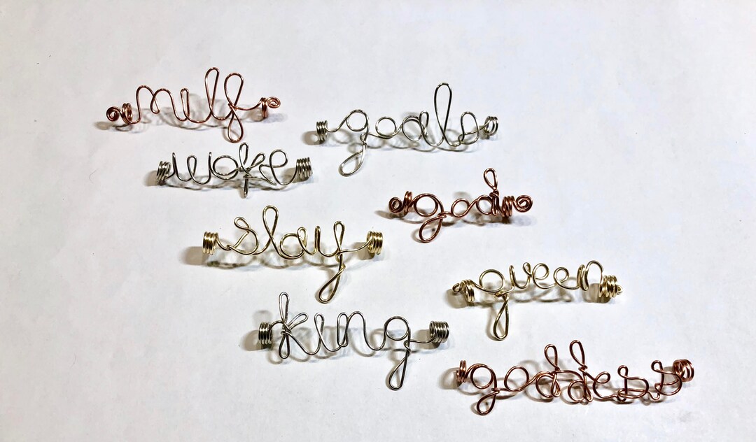BRONZE Name Plate Loc Jewelry Dreadlocks Dread Beads Crystals Healing ...