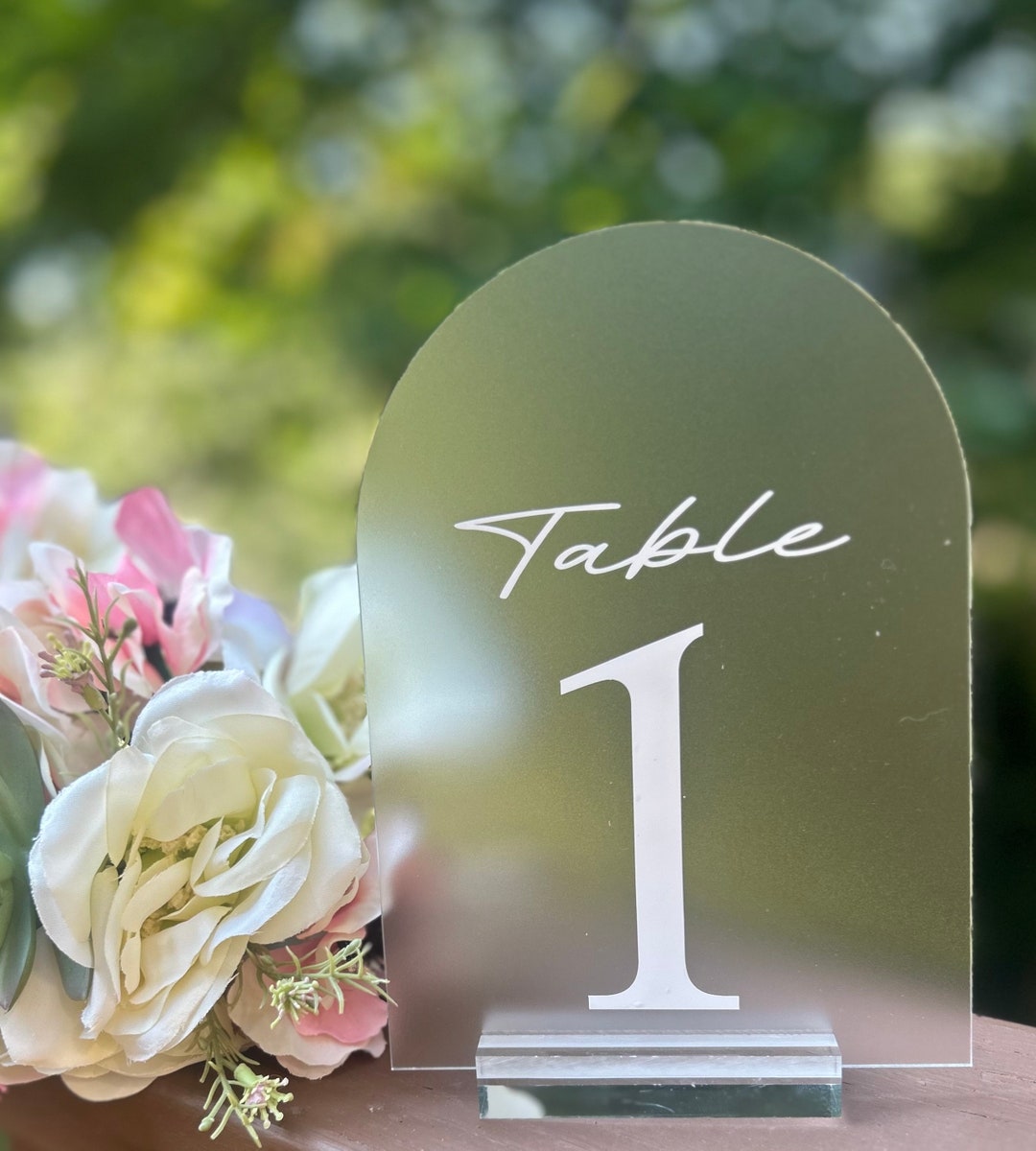 Arched Acrylic Table Numbers | Wedding Table Numbers | Wedding Table ...
