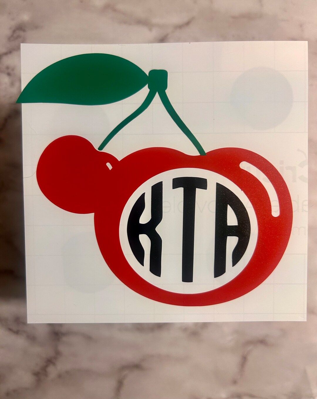 Custom Cherry Monogram Decal | Monogram Cherry Clipart Monogram ...