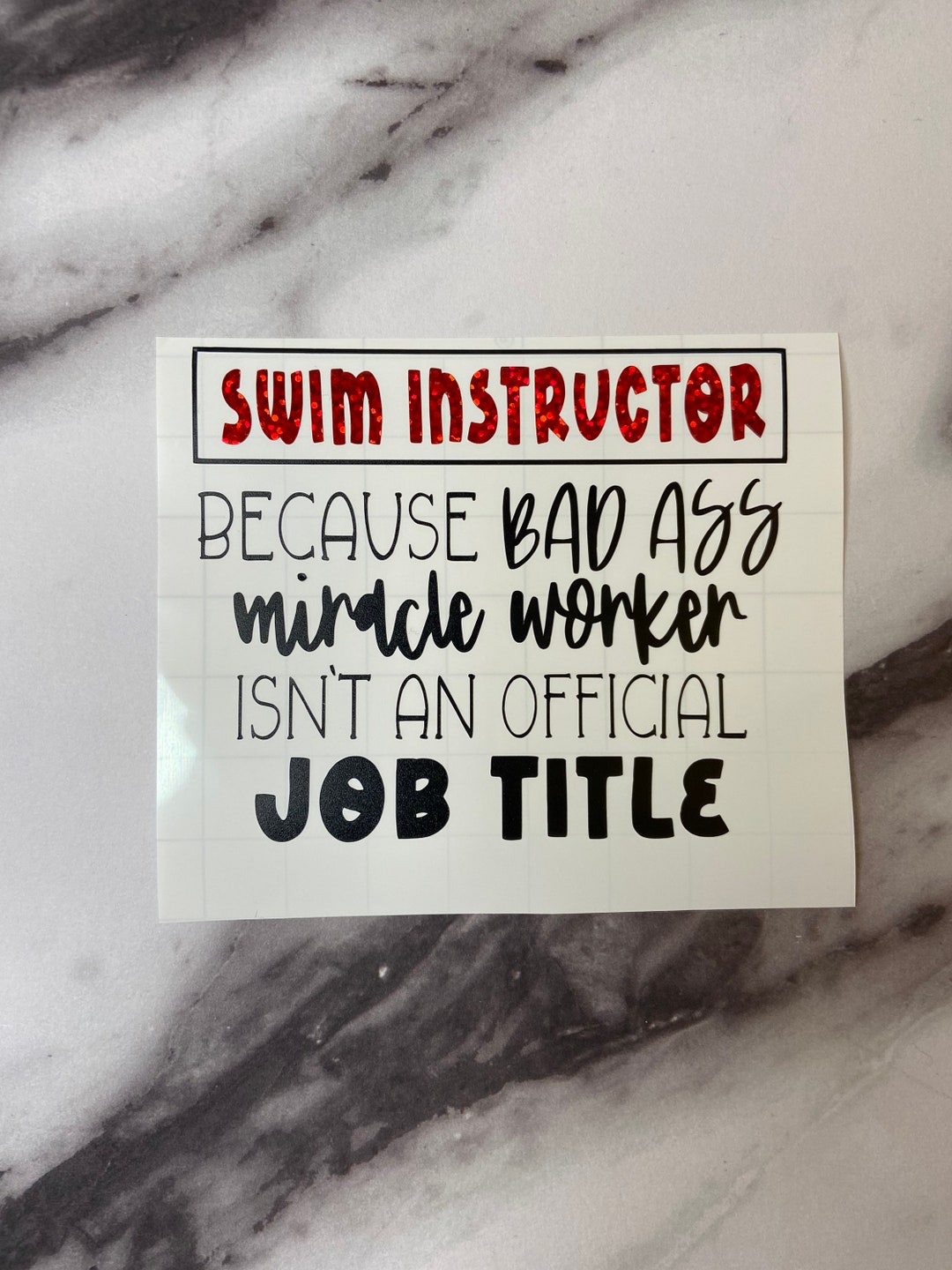 Swim Instructor Decal, Swim Instructor Decal for Car, Swim Coach Gift ...