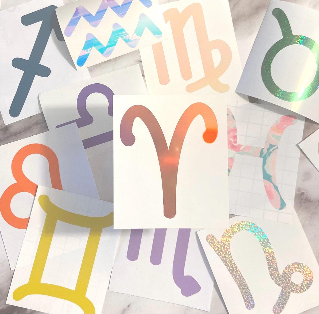 Zodiac Decal, Zodiac Sticker, Zodiac Decal for Laptop, Astrology Decal ...