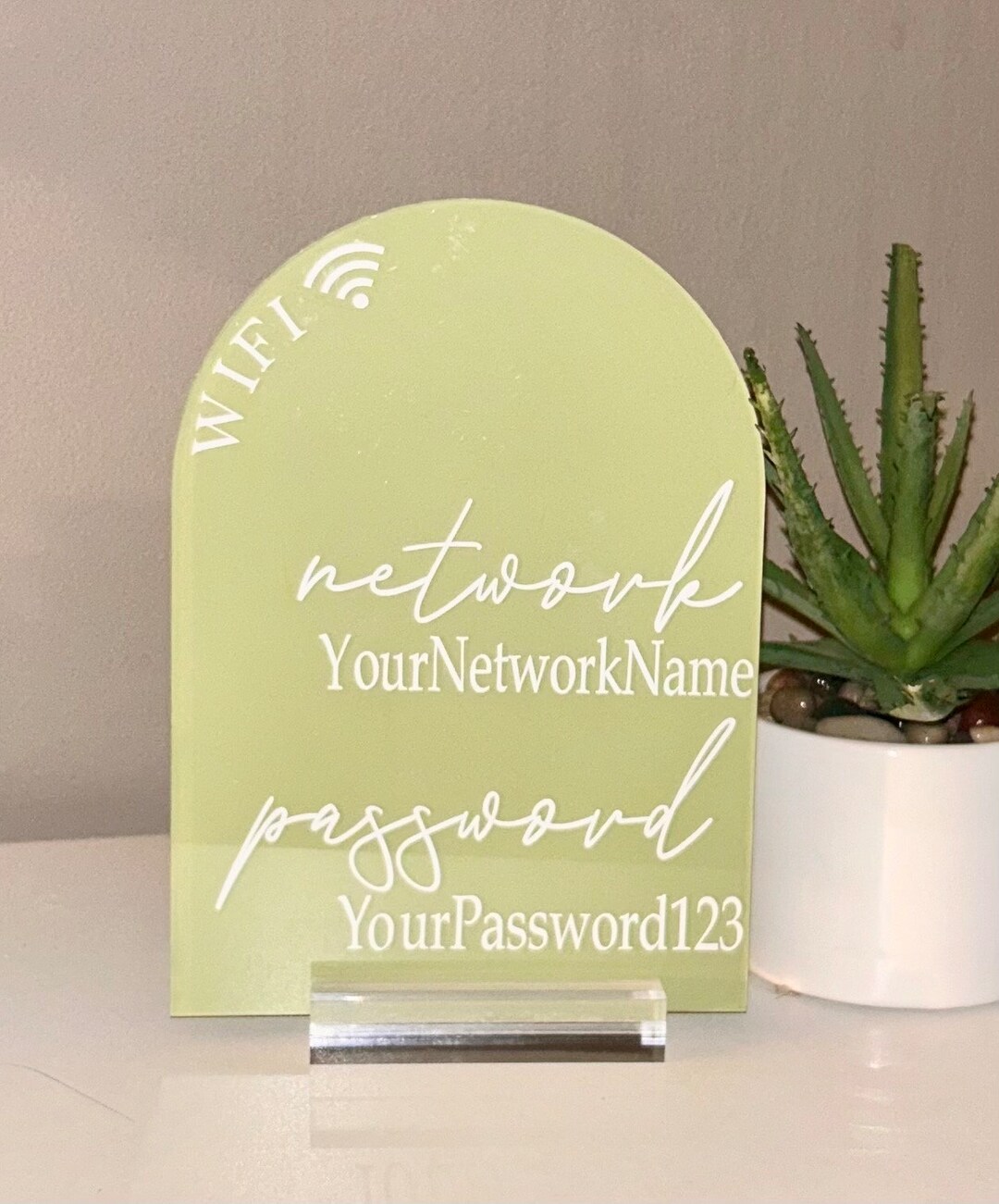 Custom Wifi Sign With Network Name and Password | Wifi Sign With Base ...