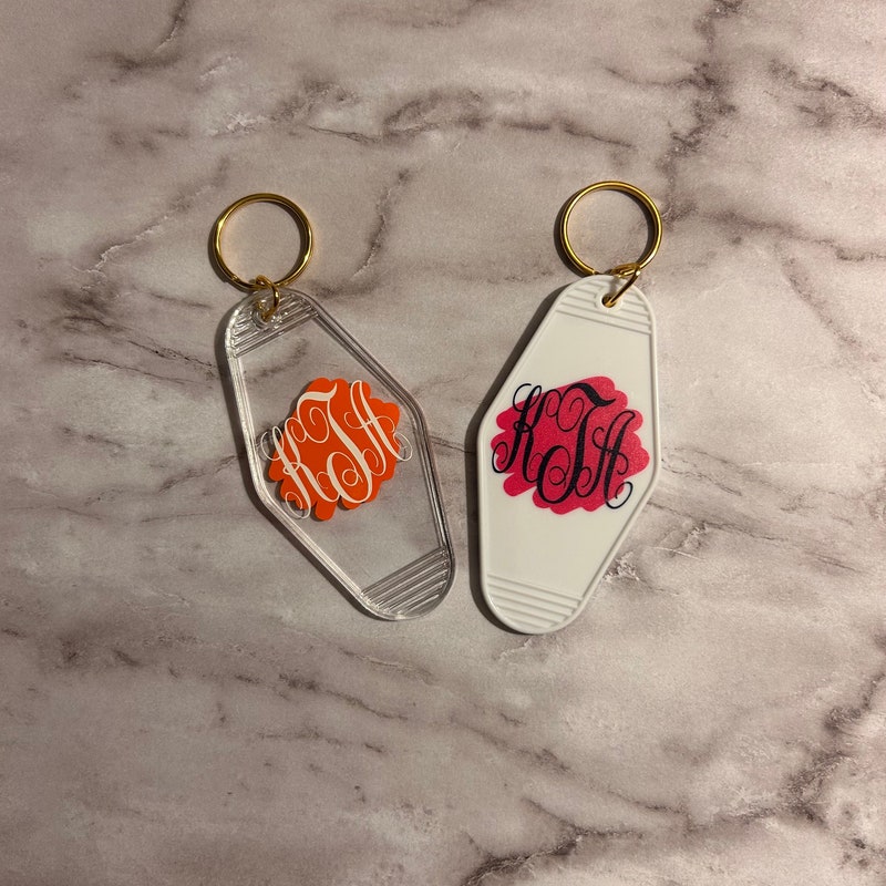 Monogram Keychain - Etsy