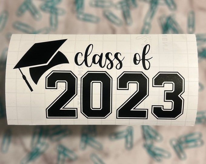 Just Graduated With School Colors and Graduation Cap Stickers Vinyl ...