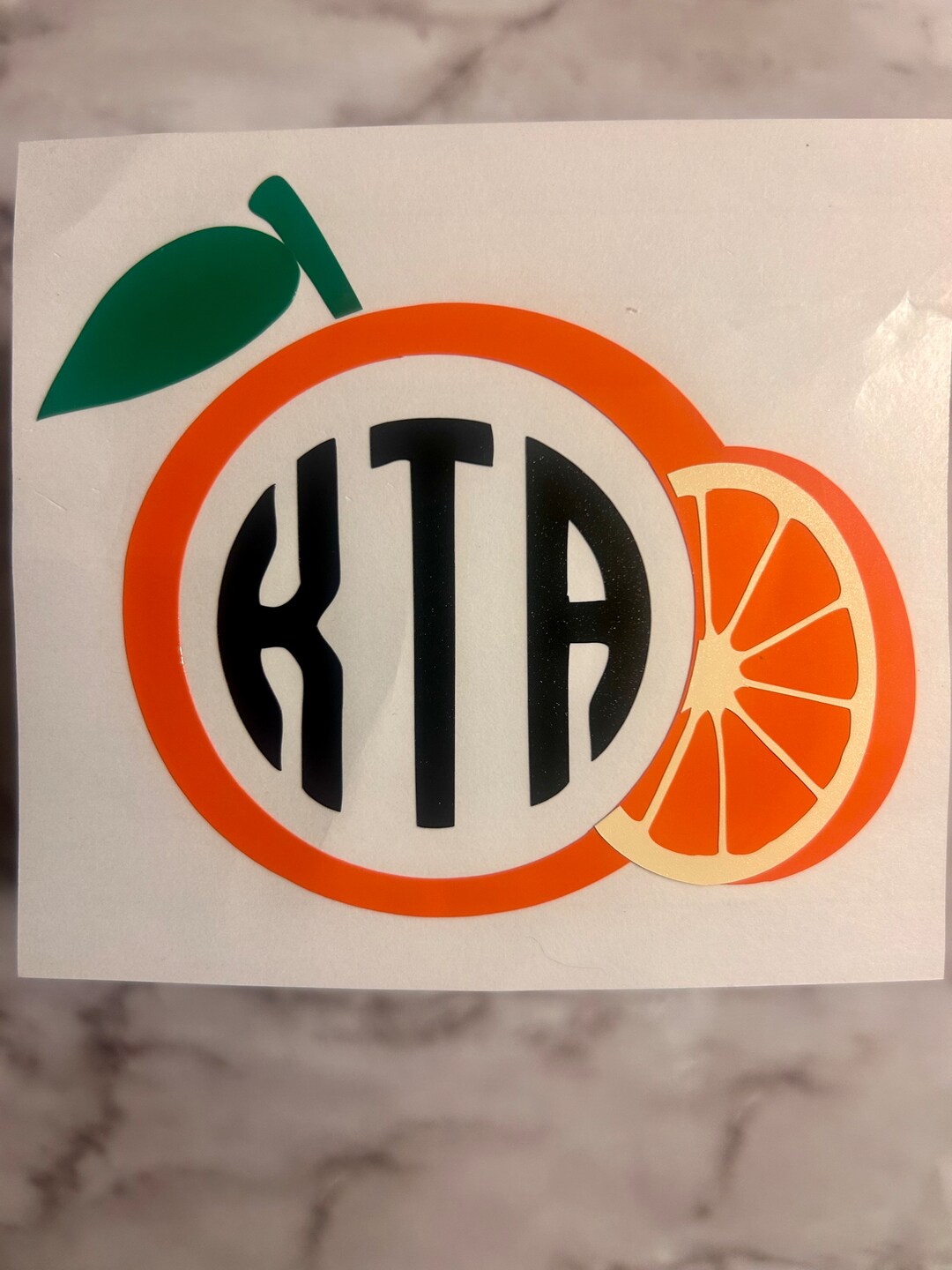 Custom Orange Citrus Monogram Decal, Orange Clipart Monogram, Monogram ...
