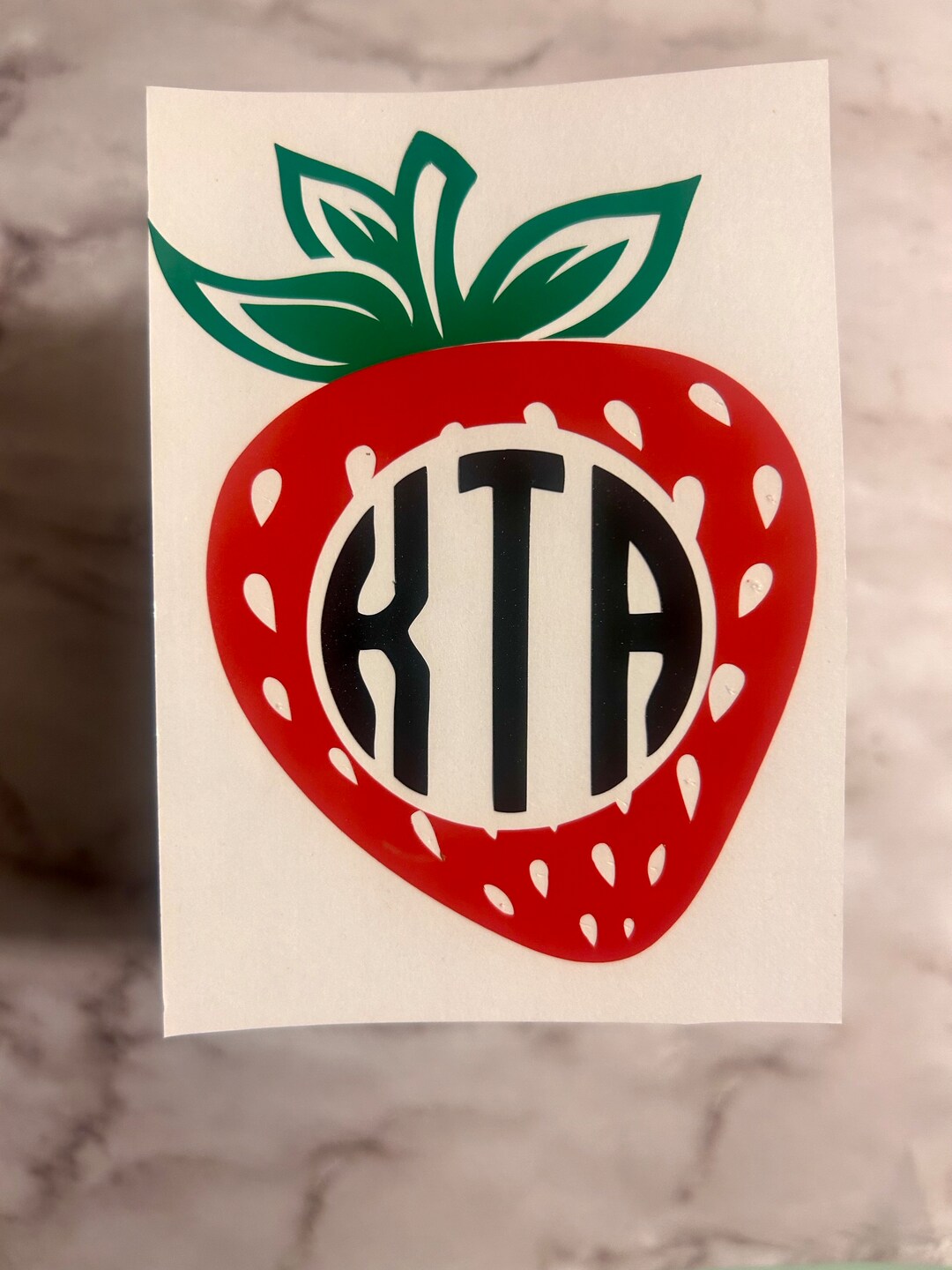 Custom Strawberry Monogram Decal | Strawberry Monogram | Monogram Car ...