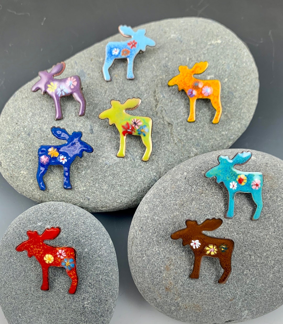Enamel Moose Pin/brooch - Etsy