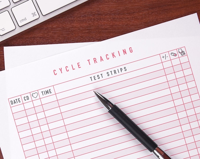 Cycle Tracking Printable Chart blank Ovulation Tracking - Etsy