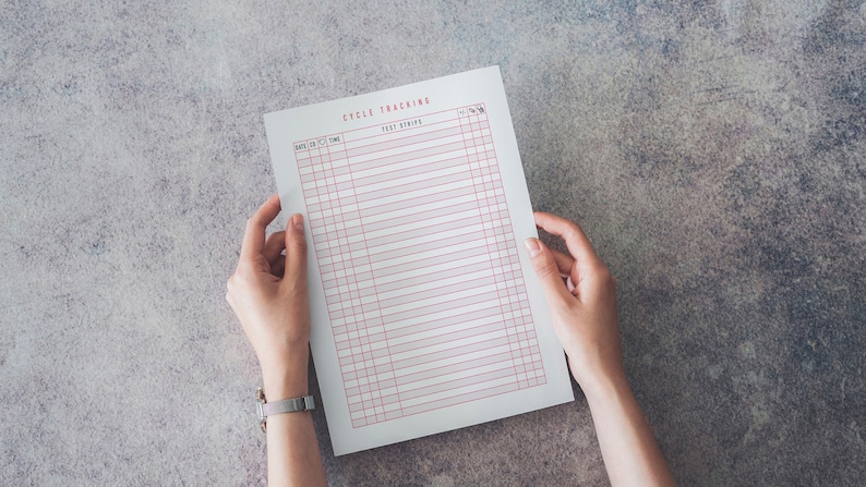 Cycle Tracking Printable Chart – blank Ovulation Tracking Sheet for TTC ...