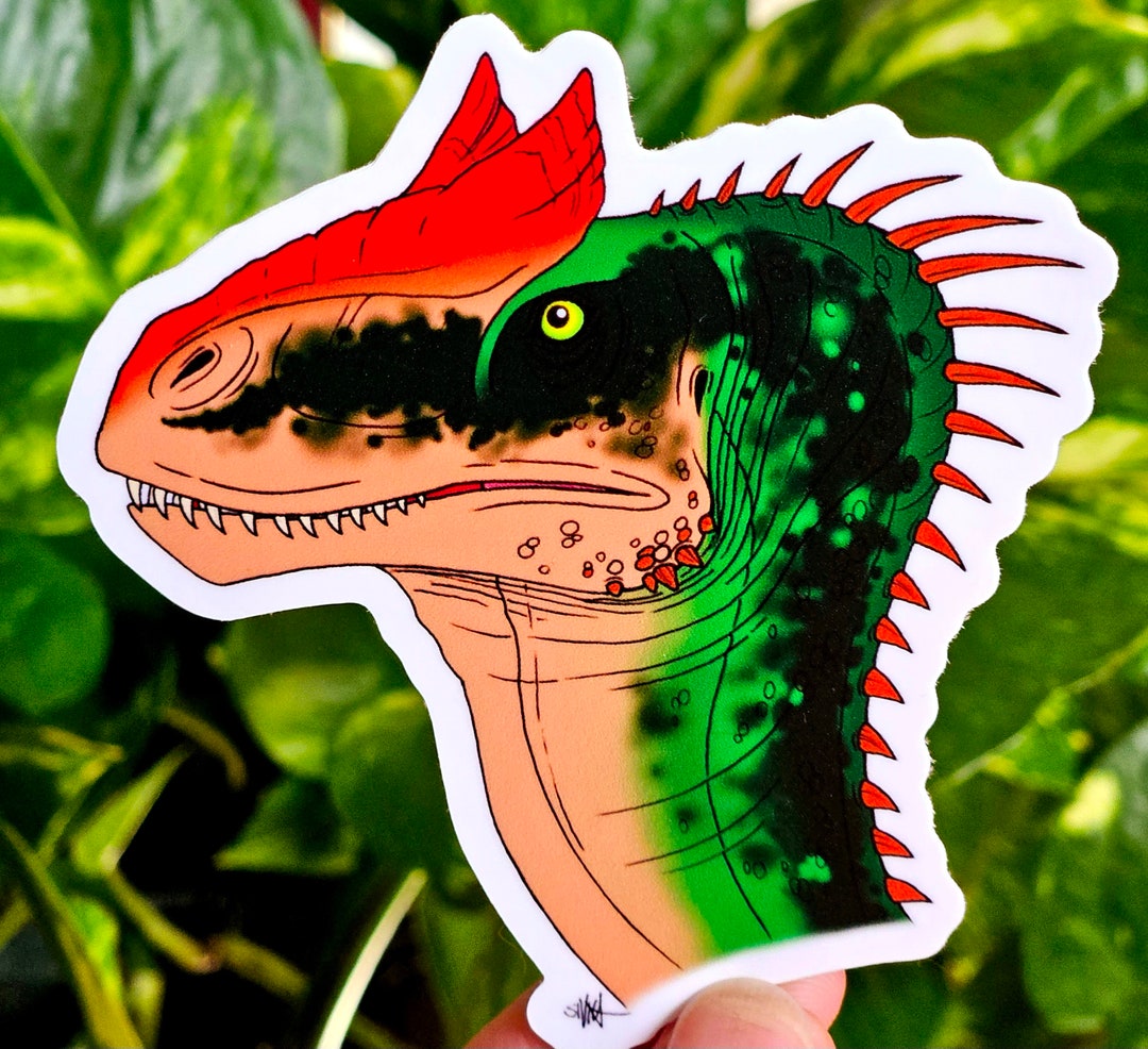 Allosaurus Vinyl Sticker 3 Original Dinosaur Paleoart - Etsy