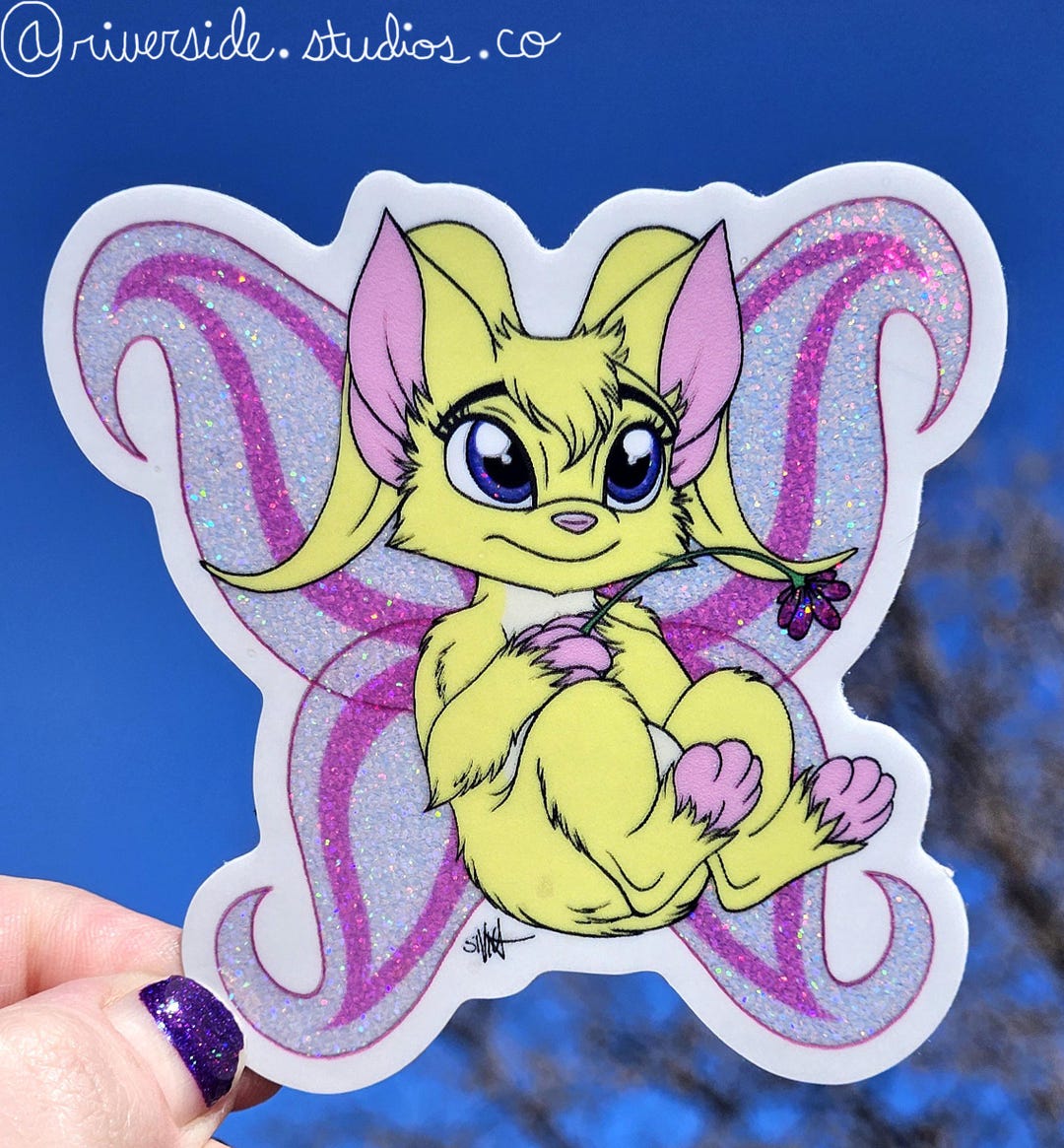 Faerie Acara Neopets Vinyl Glitter Sticker 3" Original Cartoon Art ...
