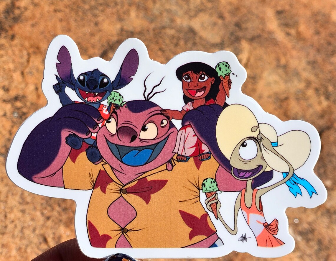 Lilo Stitch Pleakley Jumba Ohana 3 Vinyl Sticker Original Art - Etsy
