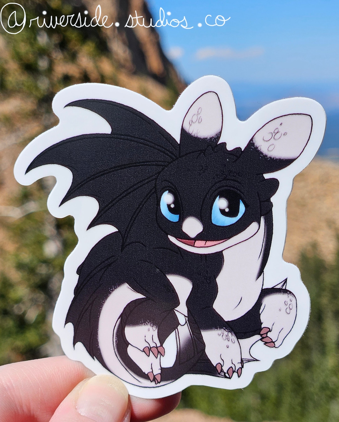 HTTYD Little Dart Nightlight Toothless Sticker 3" Original Art - Etsy