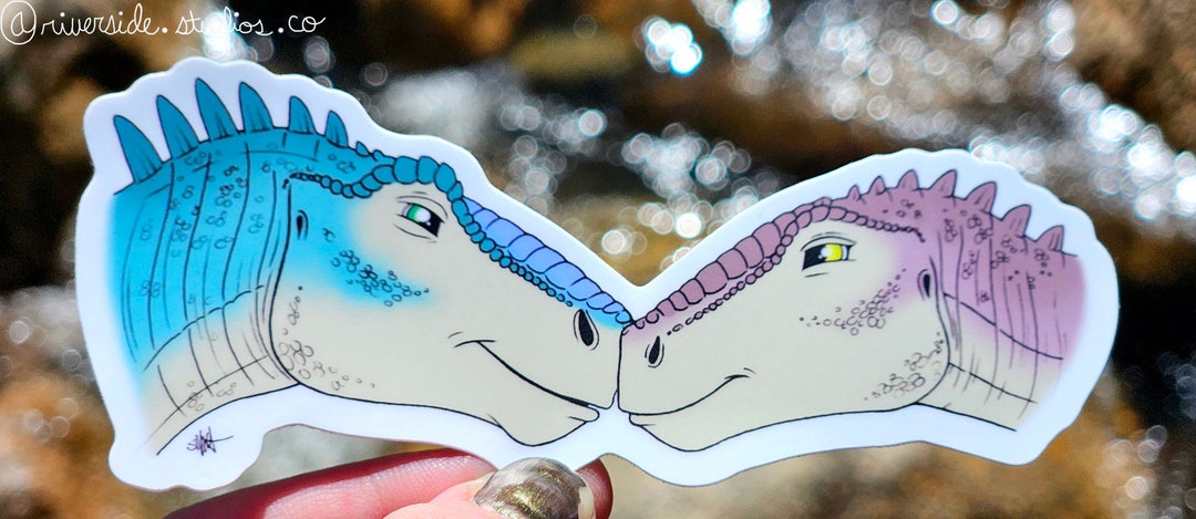 Aladar and Neera Iguanodon Dinosaur Vinyl Sticker 3" Original Cartoon ...