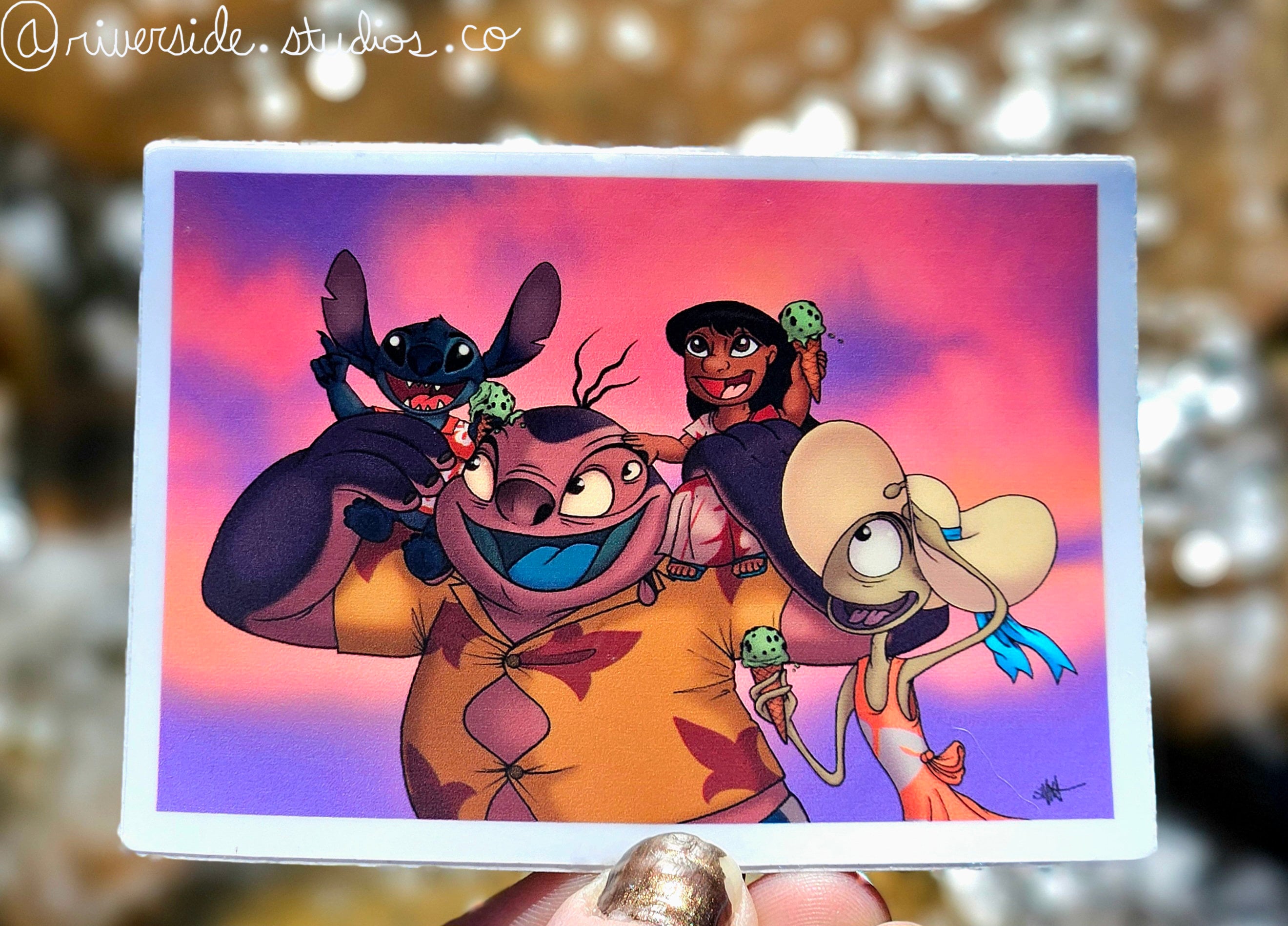 Lilo Stitch Pleakley Jumba Ohana 3" Vinyl Sticker - Original Art - Etsy