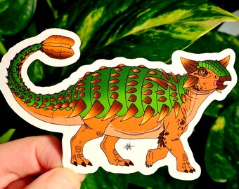 Zombie Ankylosaurus Dinosaur Sticker - Etsy