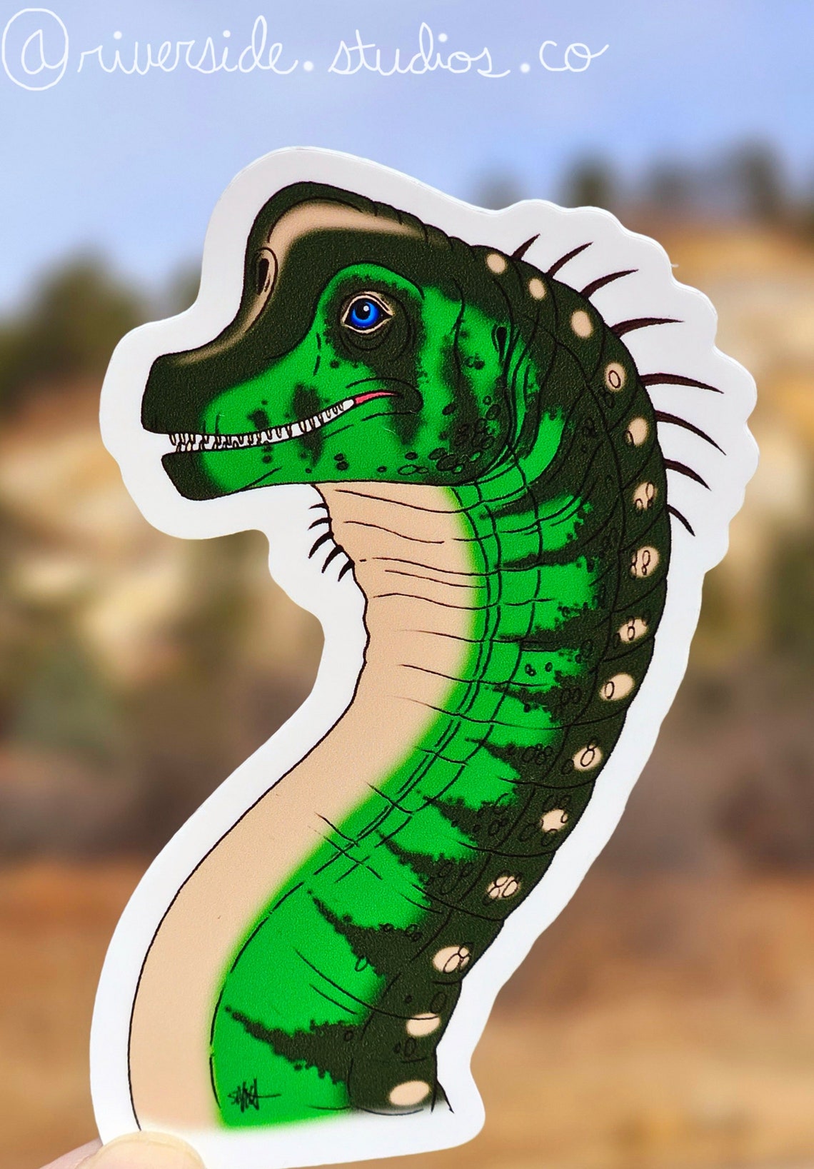 Brachiosaurus Vinyl Sticker 3" - Original Dinosaur Paleoart - Etsy